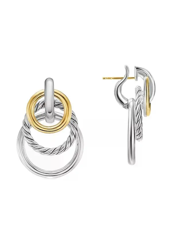 David Yurman 18k Yellow Gold Dy Mercer® Hoop Earrings