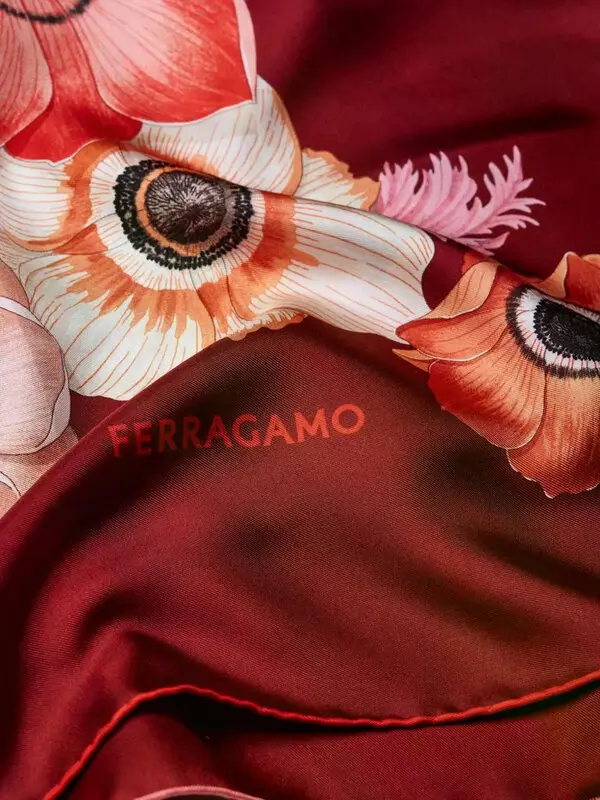 FERRAGAMO Floral-print Silk Scarf