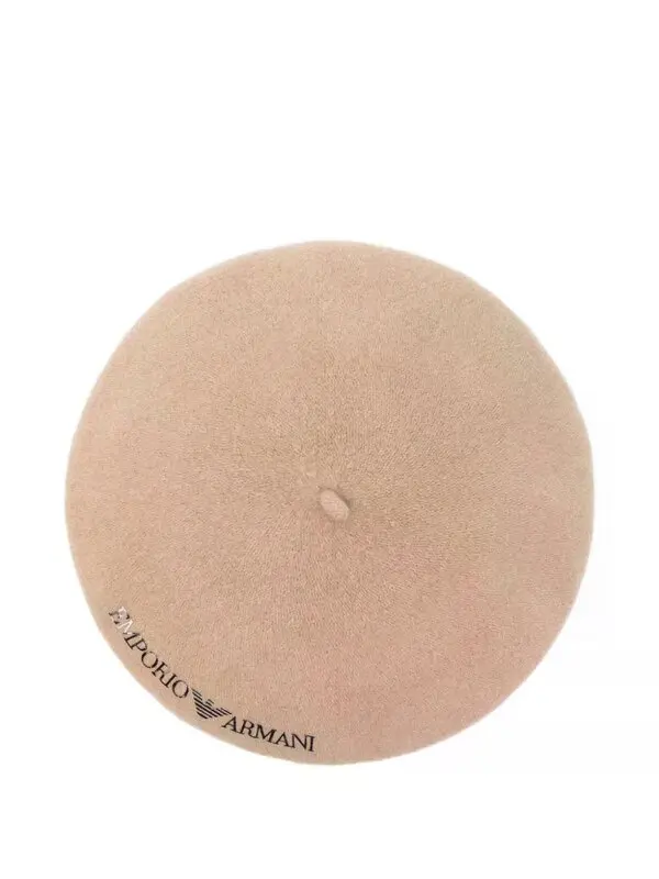 Emporio Armani Embroidered Wool Beret