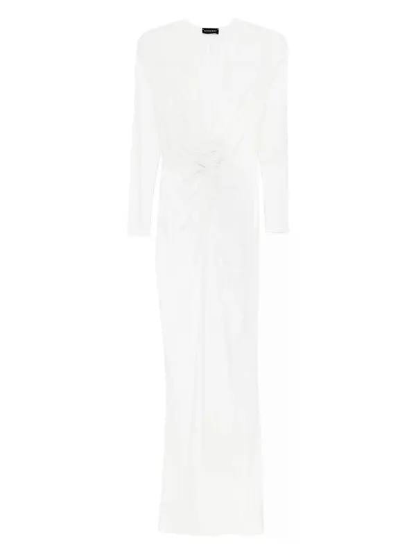 ROSERRY Mallorca Twist-neck Maxi Dress - White