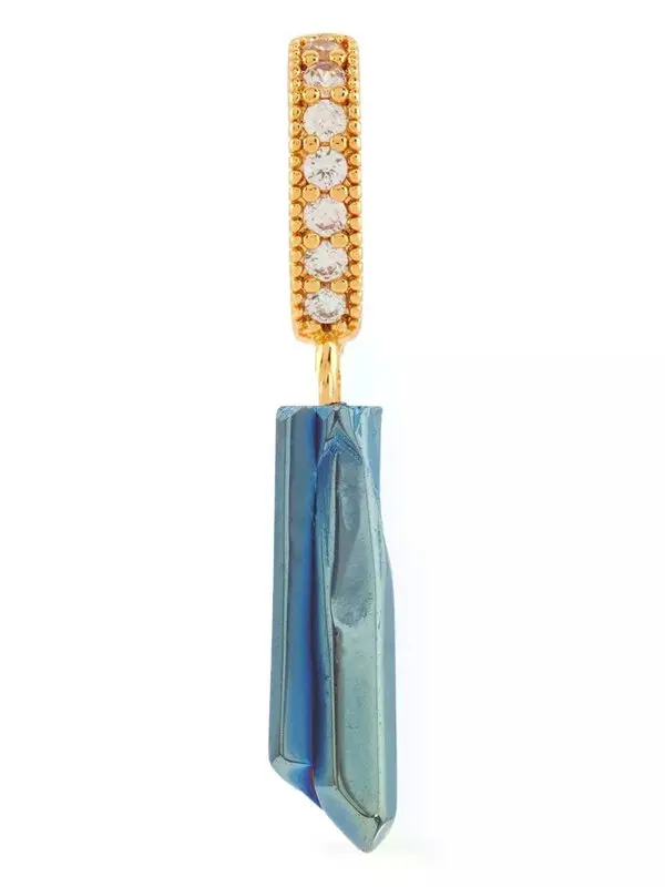 CRYSTAL HAZE Titanium Pavé-connector Pendant - Gold