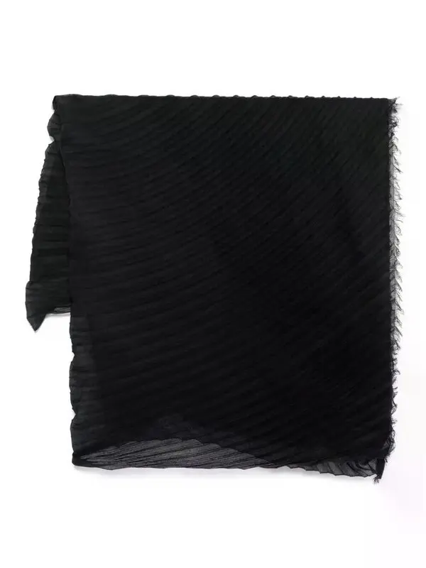 Issey Miyake Pleated Scarf - Black