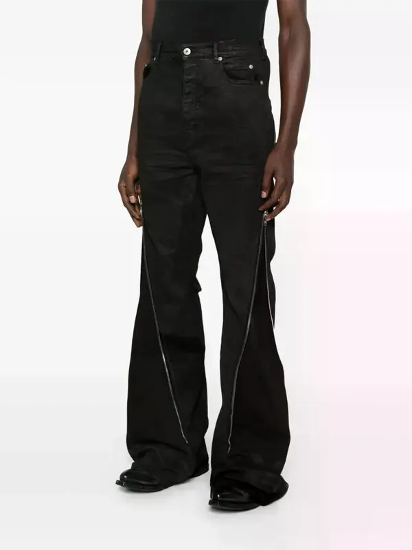 Rick Owens Bolan Banana Zip-detail Jeans - Black