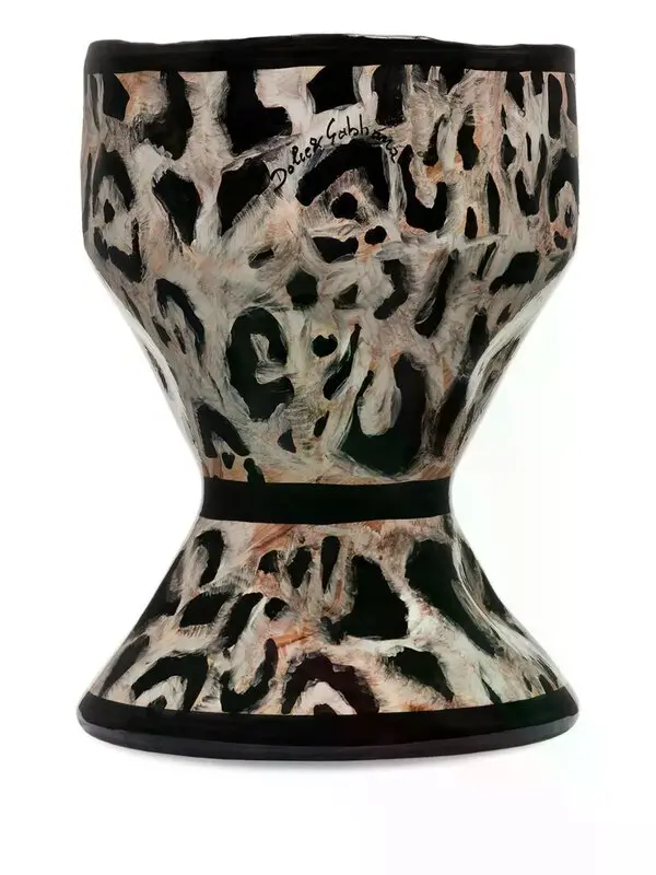 Dolce & Gabbana Leopard-print Hourglass Vase