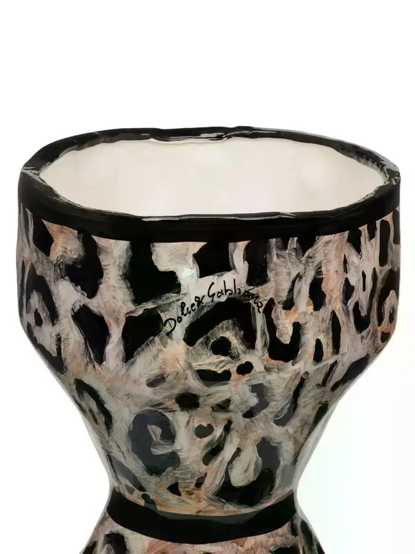 Dolce & Gabbana Leopard-print Hourglass Vase
