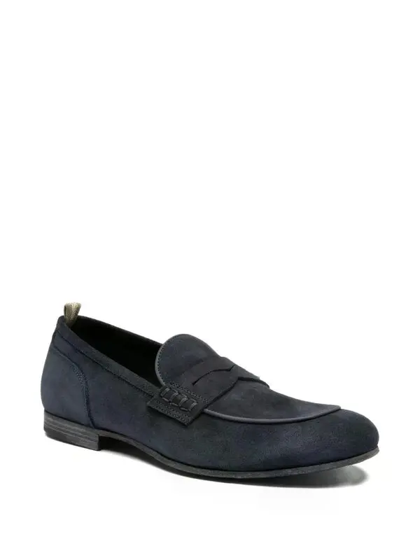 Officine Creative Penny-stitched Suede Loafers