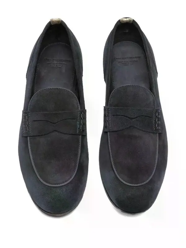Officine Creative Penny-stitched Suede Loafers