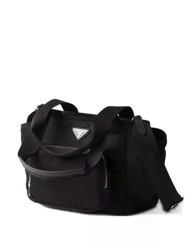 Prada Re-nylon Logo-detail Tote - Black