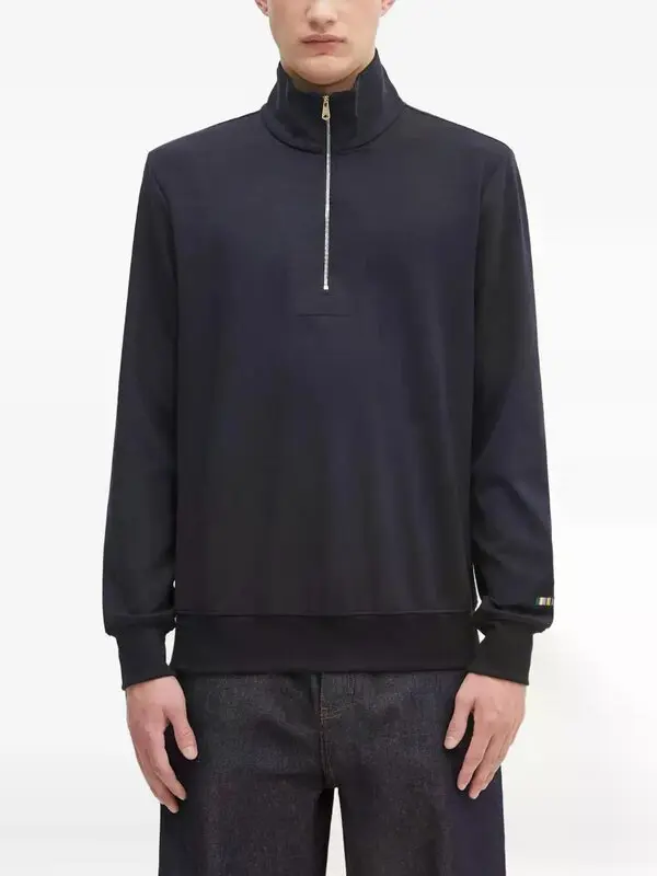 Paul Smith Zip-neck Multi-stripe Sweatshirt
