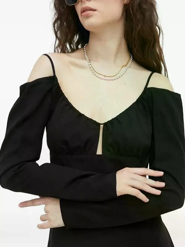 SAMSOE SAMSOE Off-shoulder Midi Dress