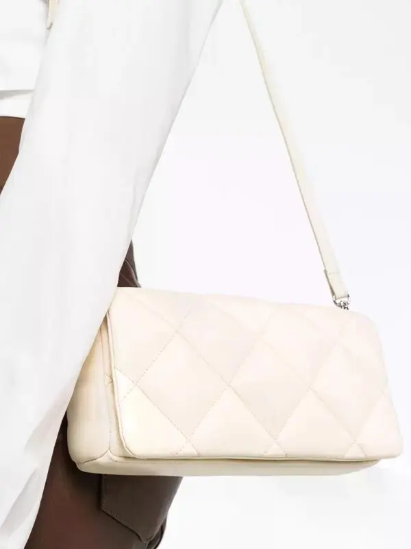 STAND STUDIO Hera Quilted Leather Shoulder Bag - Neutrals