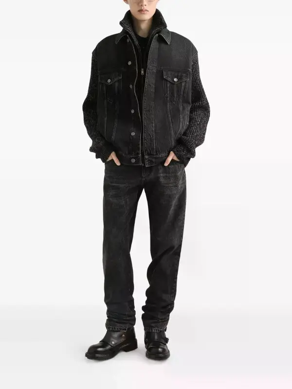 Dolce & Gabbana Knitted-panel Denim Jacket