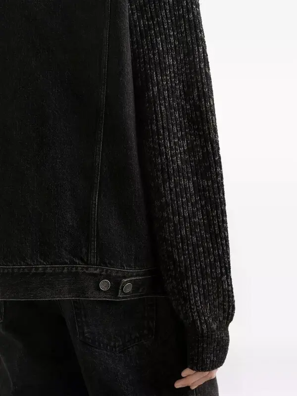 Dolce & Gabbana Knitted-panel Denim Jacket