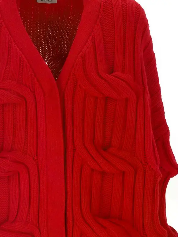 MRZ Cable-knit Wool Cardigan