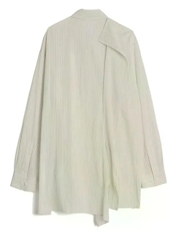 Y’s Pinstripe Asymmetrical Shirt