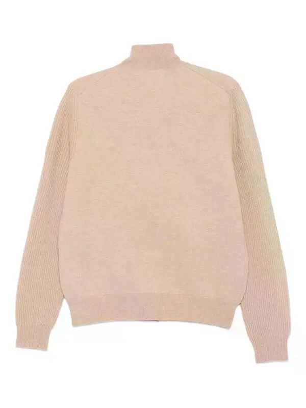 LARDINI Ribbed-cuff Cardigan - Neutrals