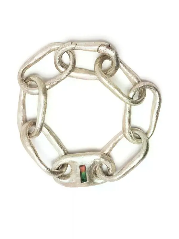 PARTS OF FOUR Roman Small Link Bracelet With Tourmaline