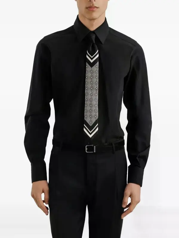 Dolce & Gabbana Geometric-pattern Silk Tie - Black