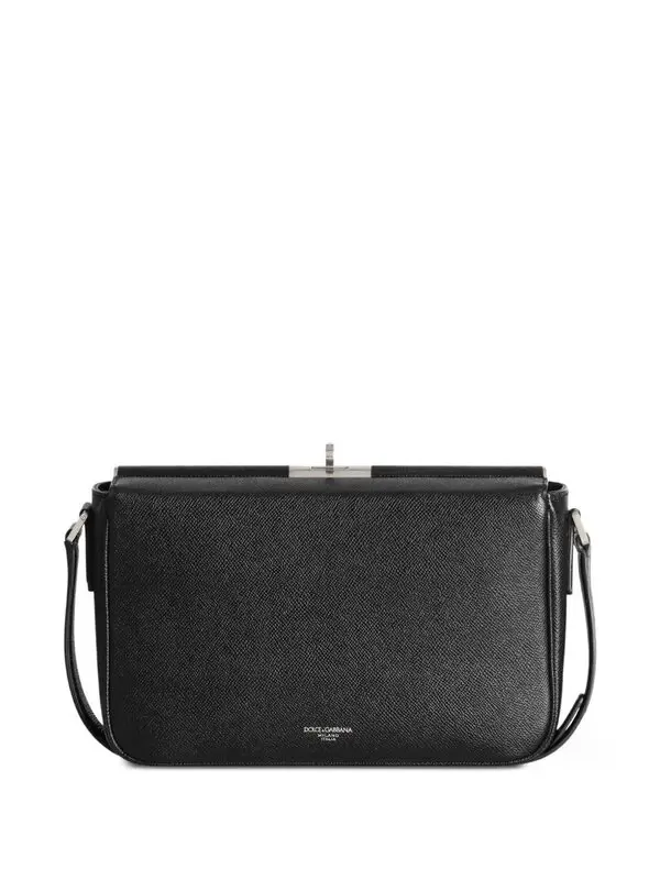 Dolce & Gabbana Structured Leather Messenger Bag
