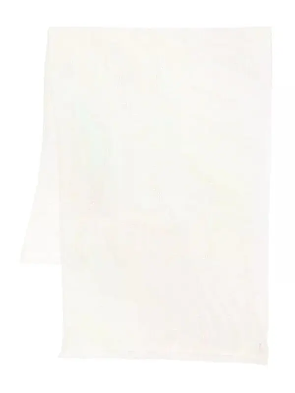 Max Mara Pirania Textured Alpaca-wool Scarf - White