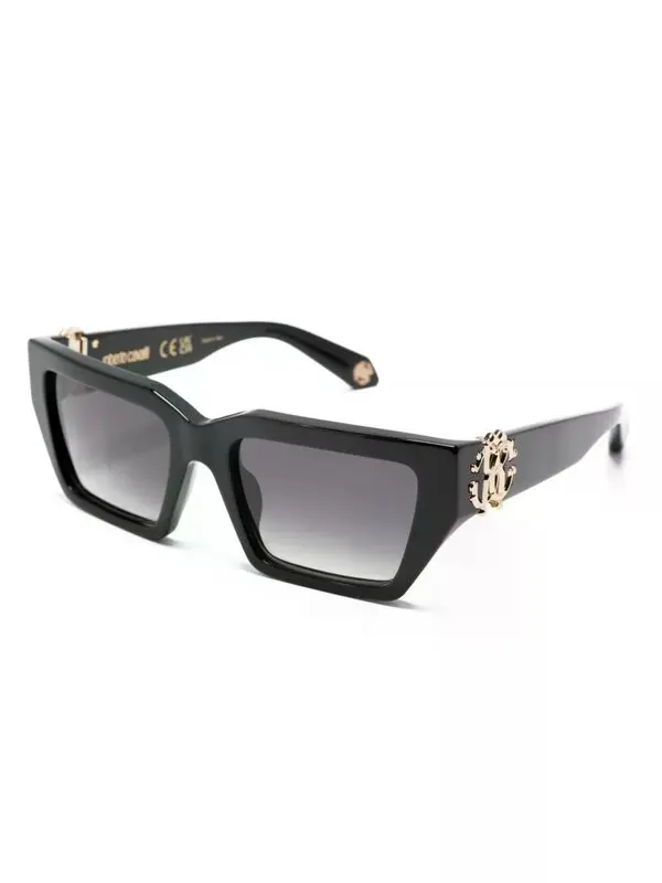 Roberto Cavalli Logo-plaque Rectangle-frame Sunglasses