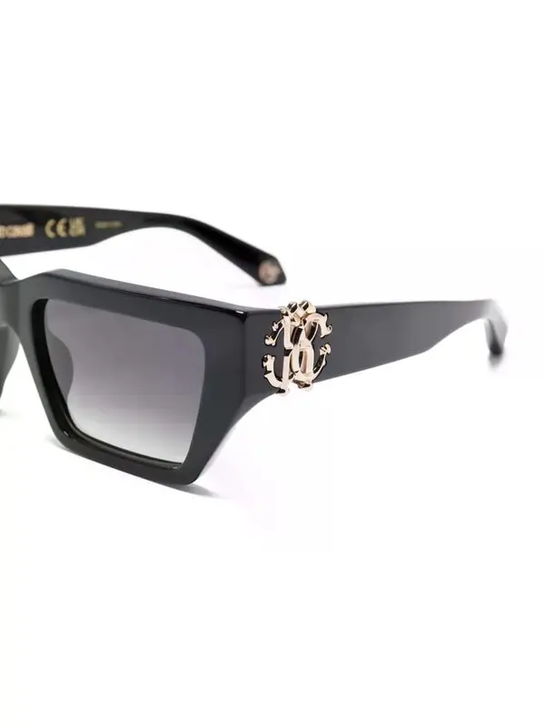 Roberto Cavalli Logo-plaque Rectangle-frame Sunglasses