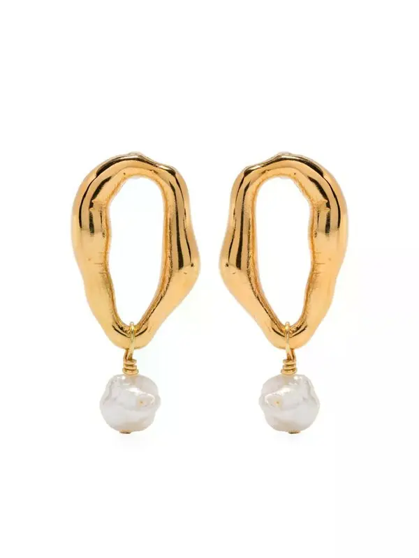 FORTE_FORTE Faux-pearl -plated Earring - Gold