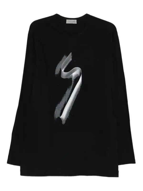 Yohji Yamamoto Graphic-print Long-sleeve T-shirt