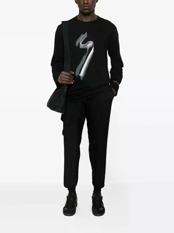 Yohji Yamamoto Graphic-print Long-sleeve T-shirt