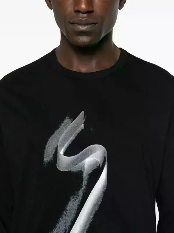 Yohji Yamamoto Graphic-print Long-sleeve T-shirt