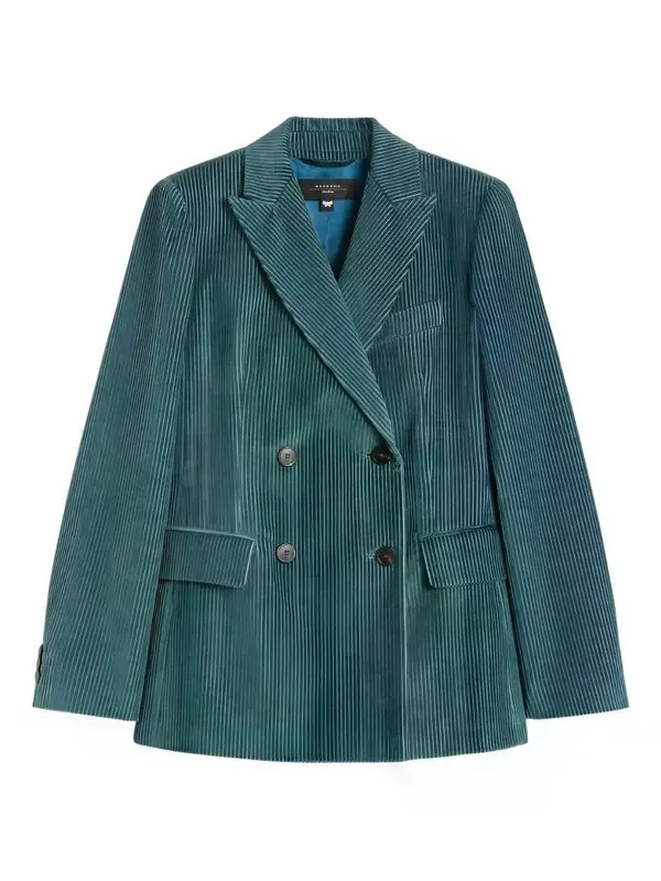 Max Mara Ribbed Corduroy Double-breasted Blazer