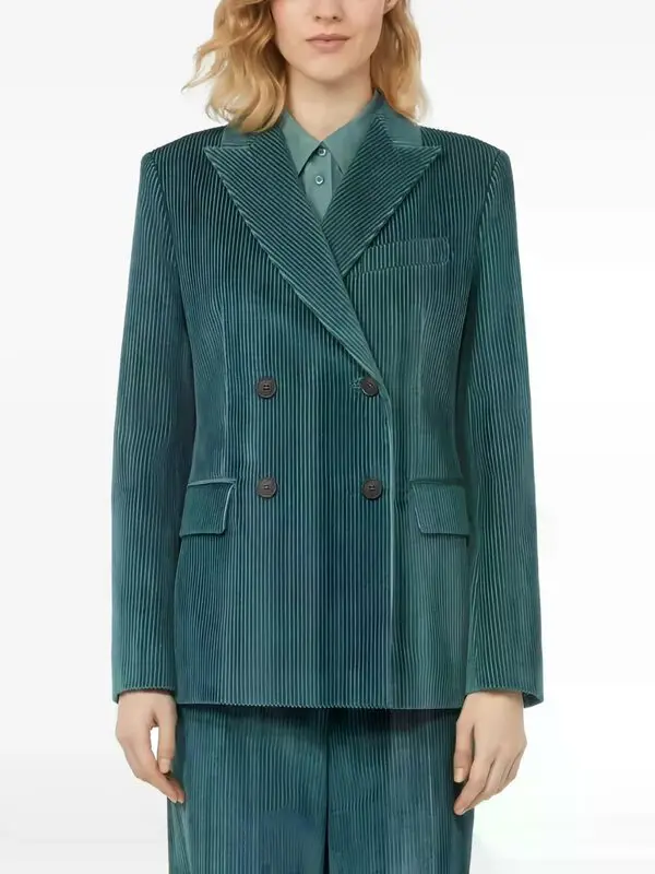 Max Mara Ribbed Corduroy Double-breasted Blazer