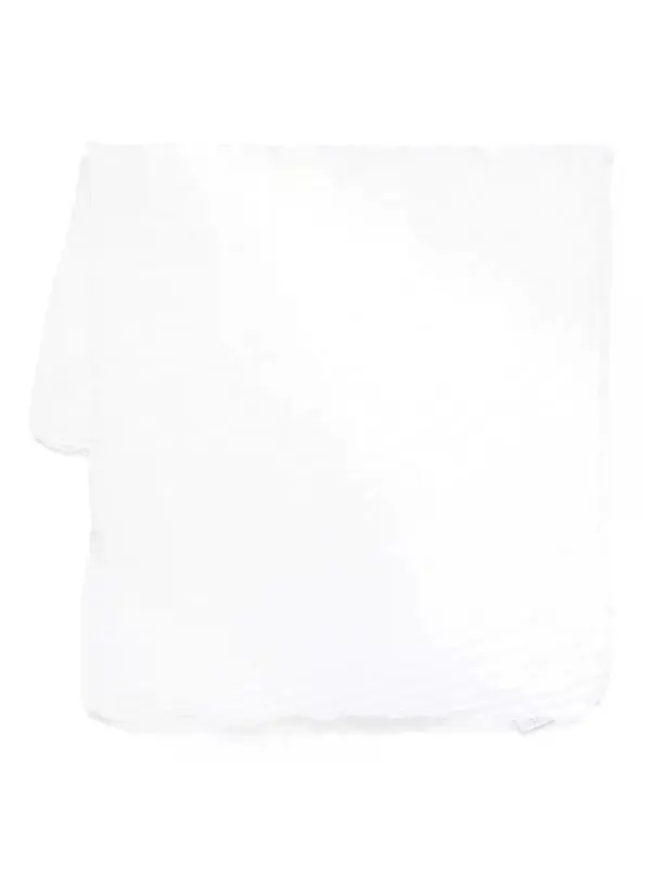 Issey Miyake Pleated-edge Scarf - White