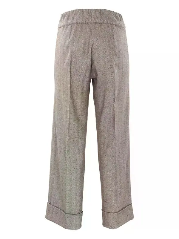 D.exterior Herringbone Cuff Trousers