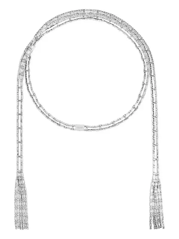Dsquared2 Baguette-cut Tassel-embellished Necklace - Grey