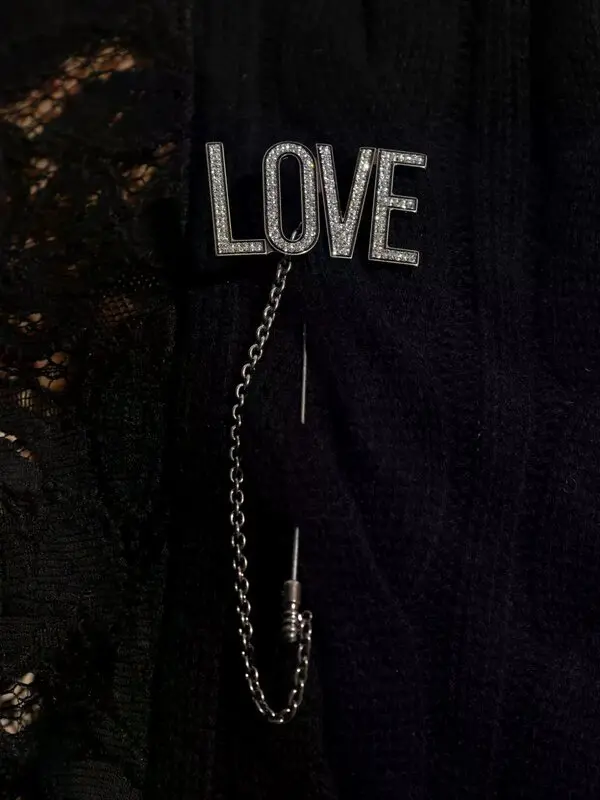 Moschino Crystal-embellished Brooch