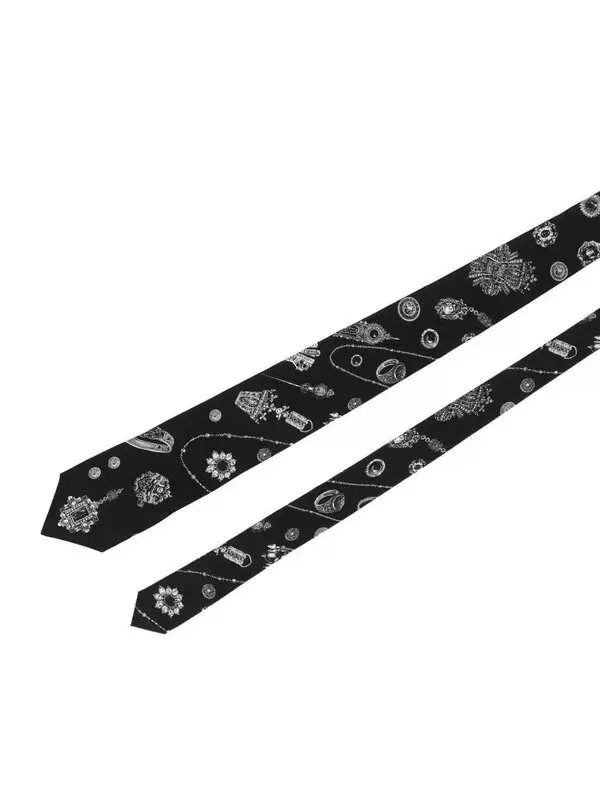 Dolce & Gabbana Jewellery-print Neck Tie - Black
