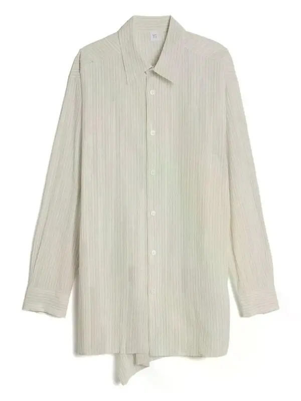 Y’s Pinstripe Asymmetrical Shirt