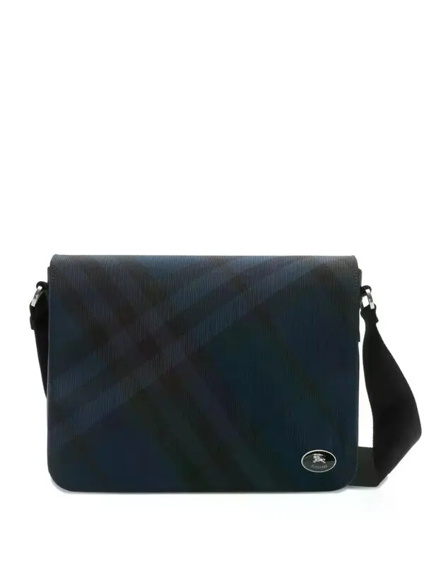 Burberry Grid Messenger Bag - Blue