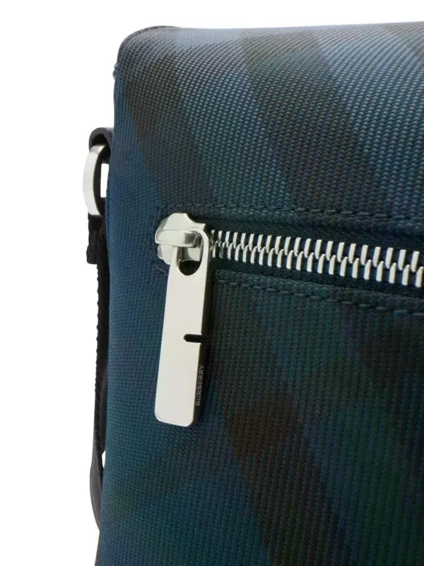 Burberry Grid Messenger Bag - Blue