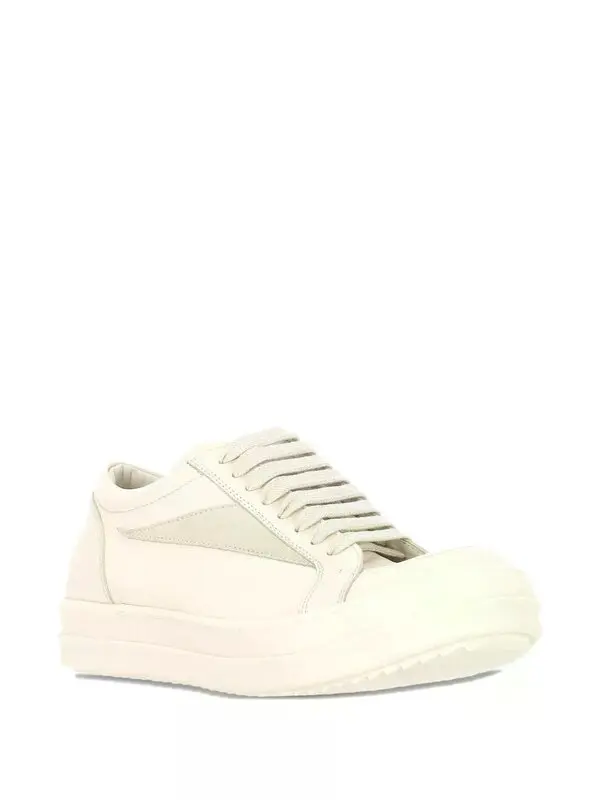 Rick Owens Leather Panel Lace-up Sneakers - Neutrals