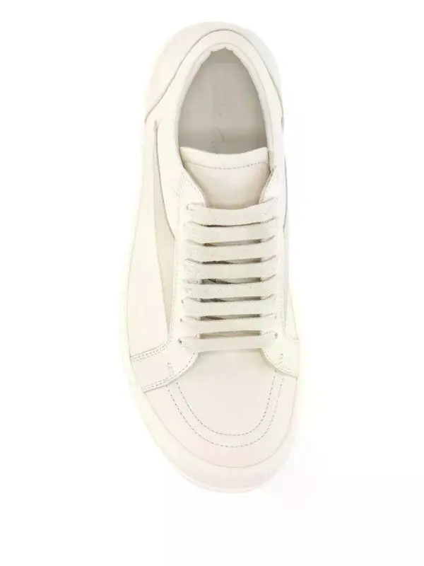 Rick Owens Leather Panel Lace-up Sneakers - Neutrals