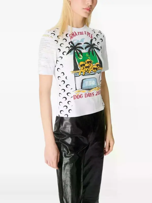 MARINE SERRE Graphic Print T-shirt