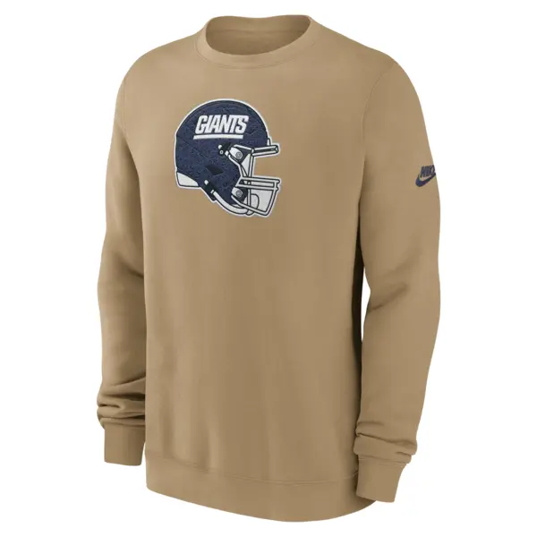 Nike New York Giants Swing Pass Rewind Club Nfl Pullover Crew - Brown