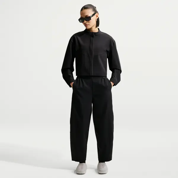 Nike 24.7 Perfectstretch Dri-fit High-waisted Loose Barrel-leg Pants - Black