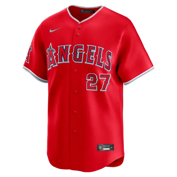 Nike Mike Trout Los Angeles Angels Dri-fit Adv Mlb Limited Jersey - Red