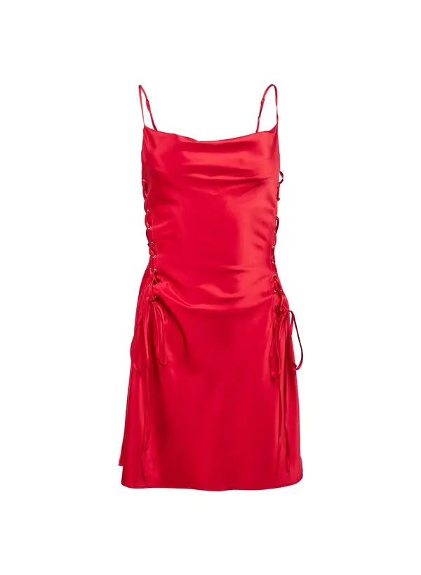 FLEUR DU MAL Ella Mini Dress - Rouge