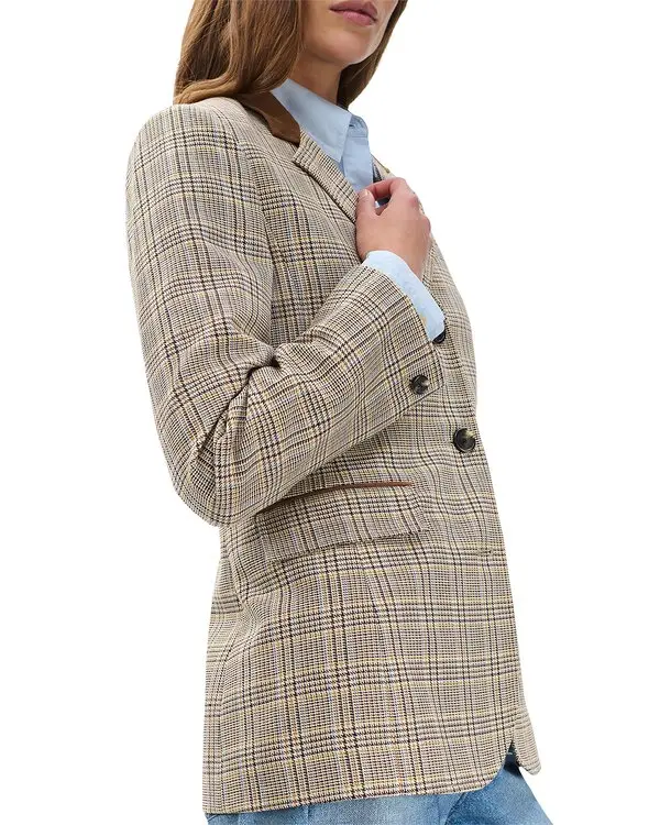 Rag & Bone Evia Plaid Blazer - Tan Multi