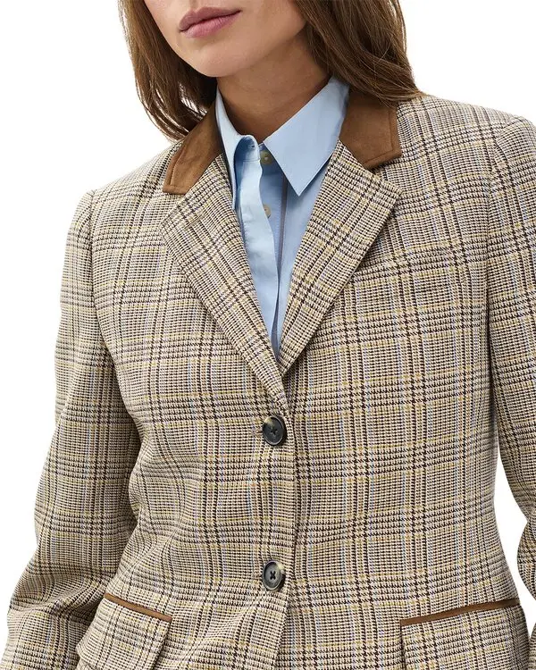 Rag & Bone Evia Plaid Blazer - Tan Multi