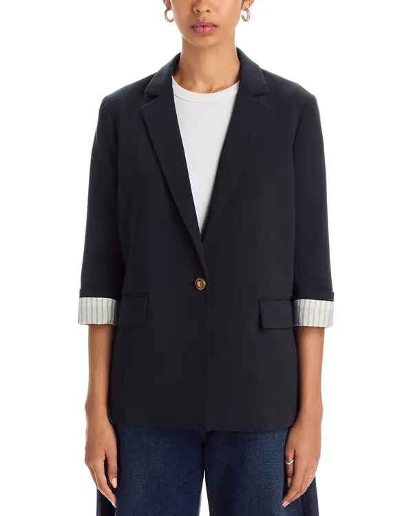 Rag & Bone Jennie 3/4 Sleeve Crepe Blazer